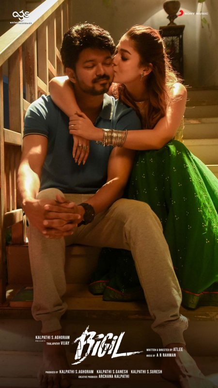 Vijay Nayanthara New Bigil Still 735 Tamil Movie Bigil Stills